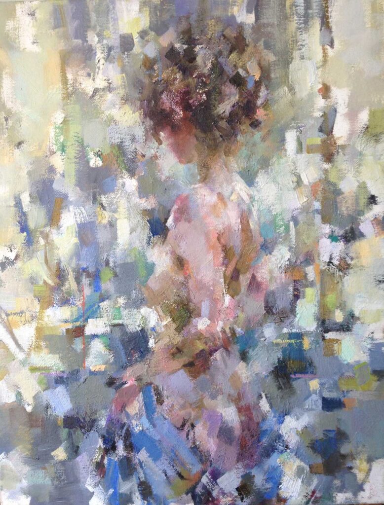 Luis Morris – Rosa with blue cloth - Bell Fine Art