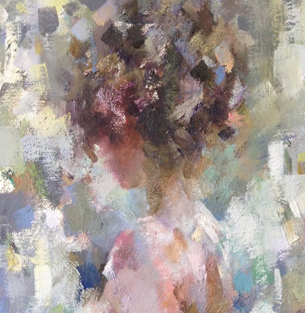 Luis Morris – Rosa with blue cloth - Bell Fine Art